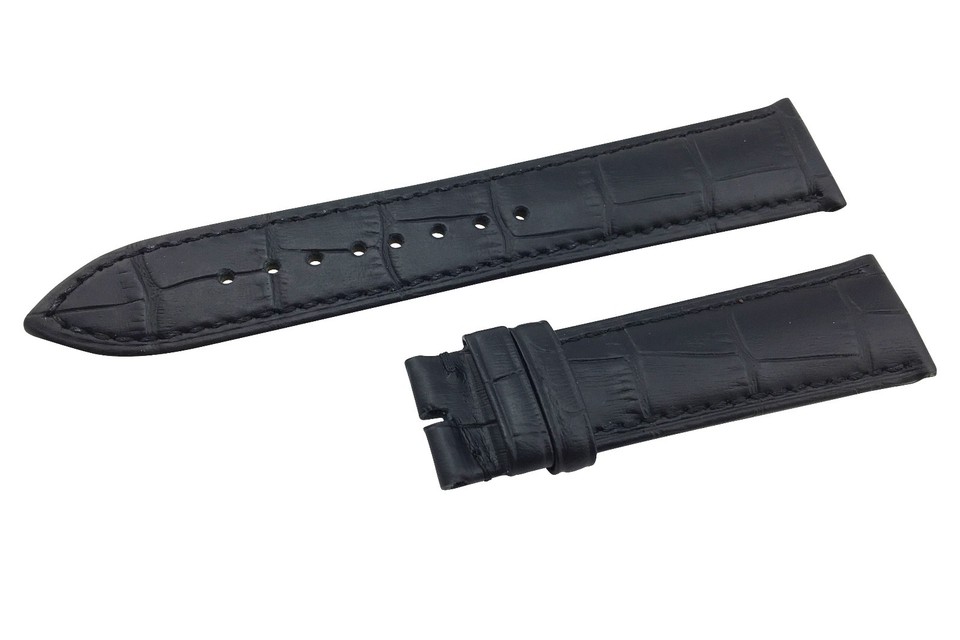 Black Genuine Leather Strap/Band fit MONTBLANC Watch BUCKLE 18 19 20 21 ...