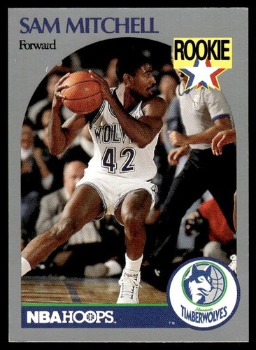 1990-91 Hoops Sam Mitchell Rookie Minnesota Timberwolves #188 | eBay