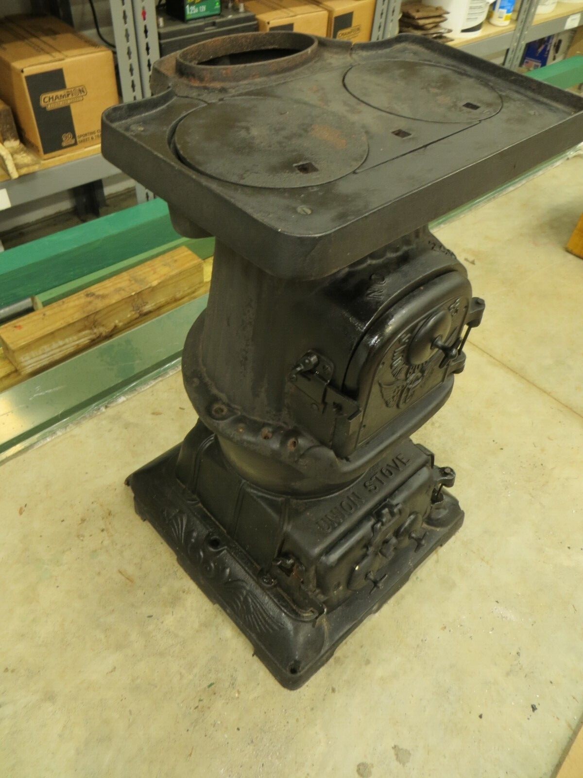 Antique CABOOSE Stove Union Stove "Smoke Consumer" from SCL 01017 | eBay