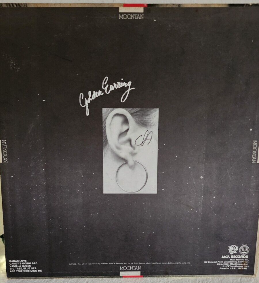 GOLDEN EARRING: MOONTAN Vinyl LP 1973 MCA Records MCA-396 VG+ Radar ...