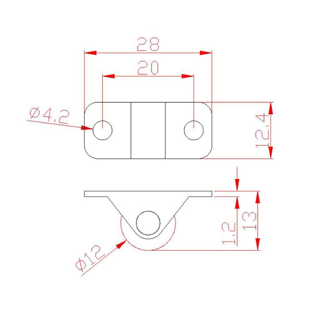 Universal Wheel Base Roller Straight Wheel Furniture Casters Tray ...