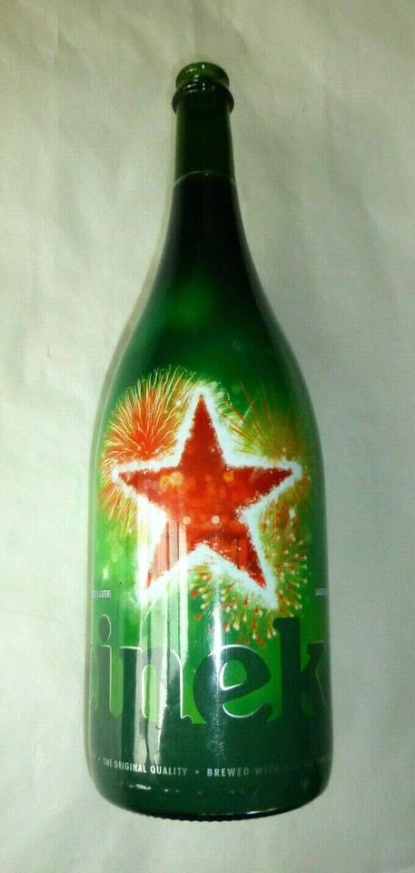 Heineken Large Empty Glass Bottle 1.5 L 1 Qt. 18 oz. Champagne Magnum ...