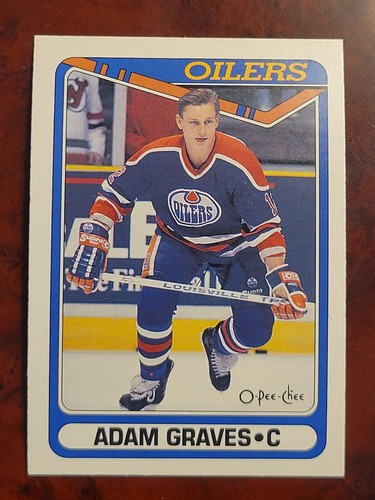 1990-91 O-Pee-Chee OPC Adam Graves ROOKIE RC #480 Edmonton Oilers ...