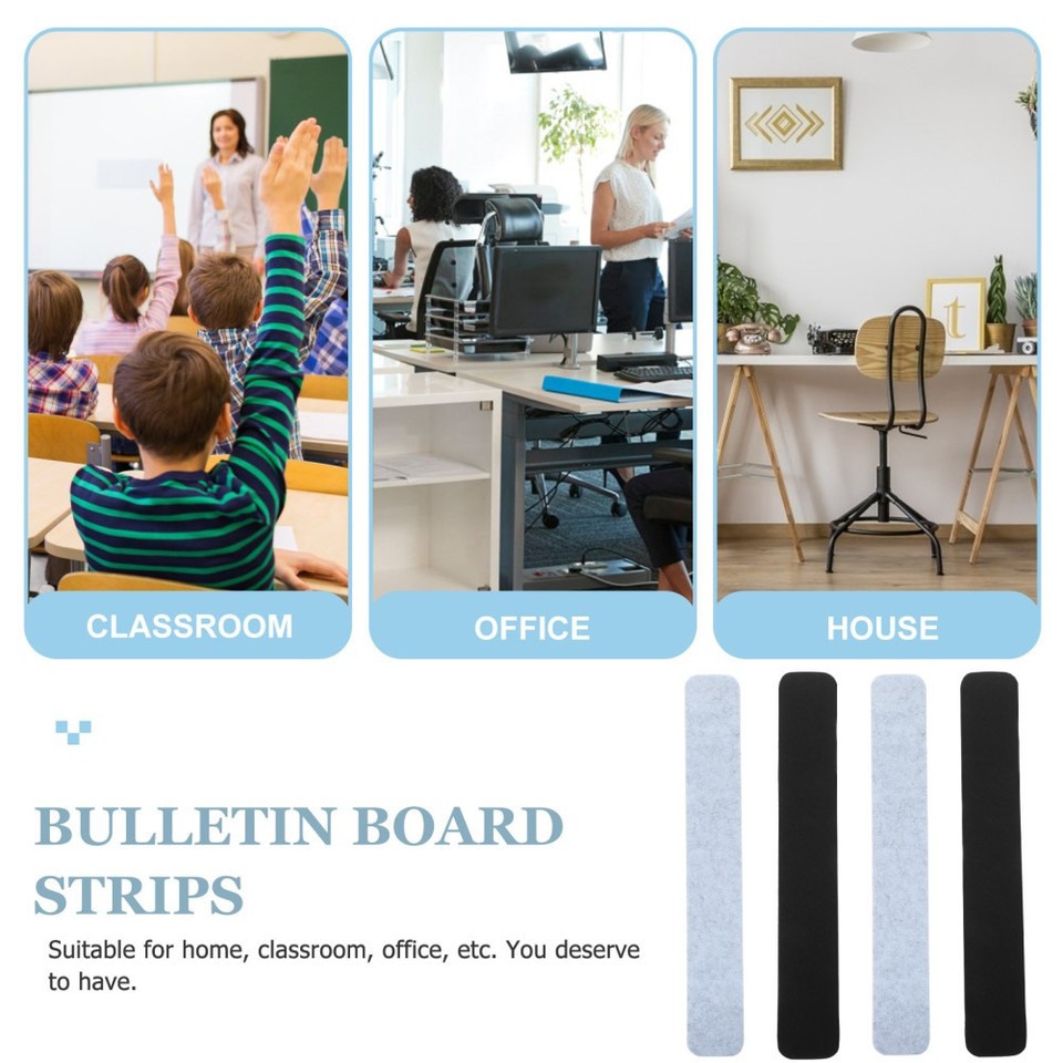 4 Pcs Lightweight Felt Strips Board for Message Note Small Bulletin ...