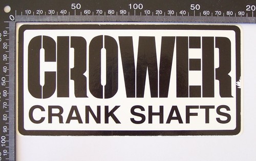 OLD CROWER CRANK SHAFTS AUTO SHOP MECHANIC ADVERTISING PROMO STICKER ...