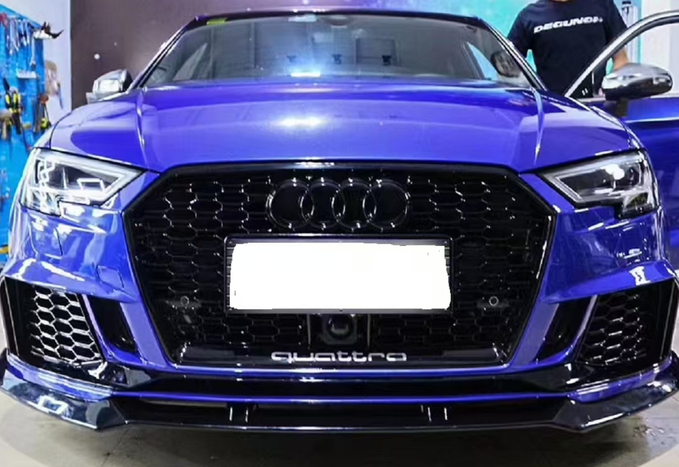 For 2017-2020 audi A3 S3 RS3 Front Bumper Grille Honeycomb Grill ACC ...