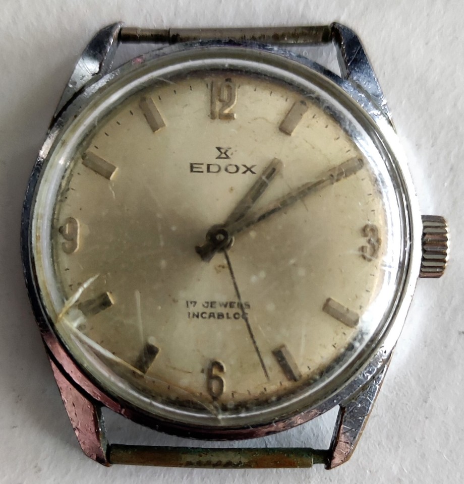 Vintage EDOX 17 Jewels Incabloc Men's Analog Watch | eBay
