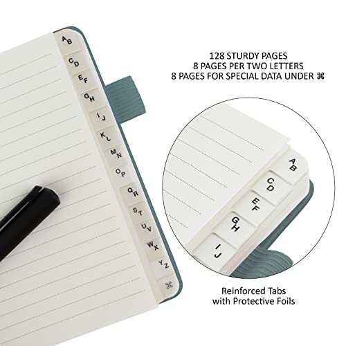 Premium Senior's Essential Contact Log Notebook: Pocket Sized (4x5.5 in ...