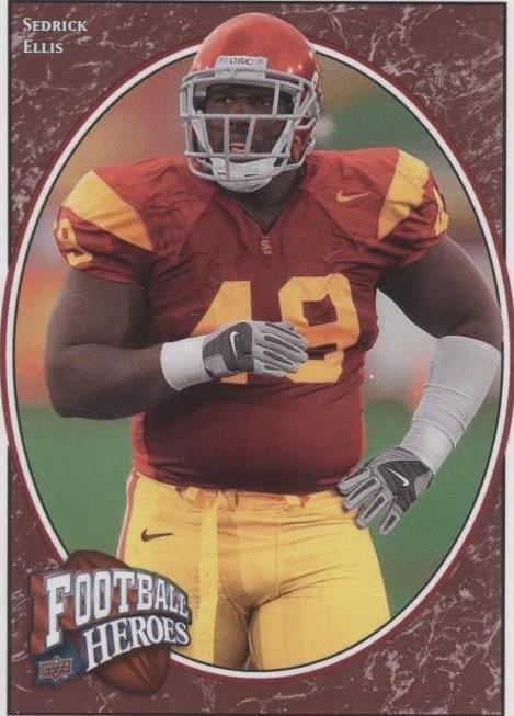 2008 Upper Deck Football Heroes - Rookie Heroes Sedrick Ellis #191 (RC ...