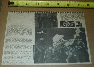 Edmonton SMALL ARTICLE punk SNFU hardcore 1984 entirely distorted DOWN ...