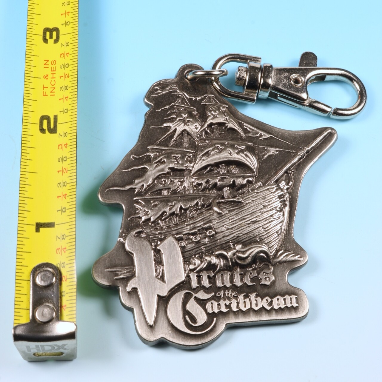 Pirates of the Caribbean Black Pearl Ship Pewter KEYCHAIN Keyring ...