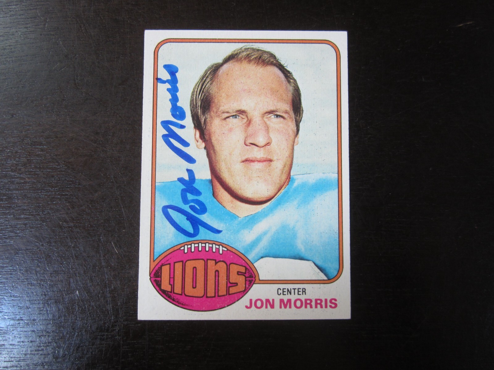 1976 Topps # 344 Jon Morris Autograph Signed Auto Card (M2) Detroit ...