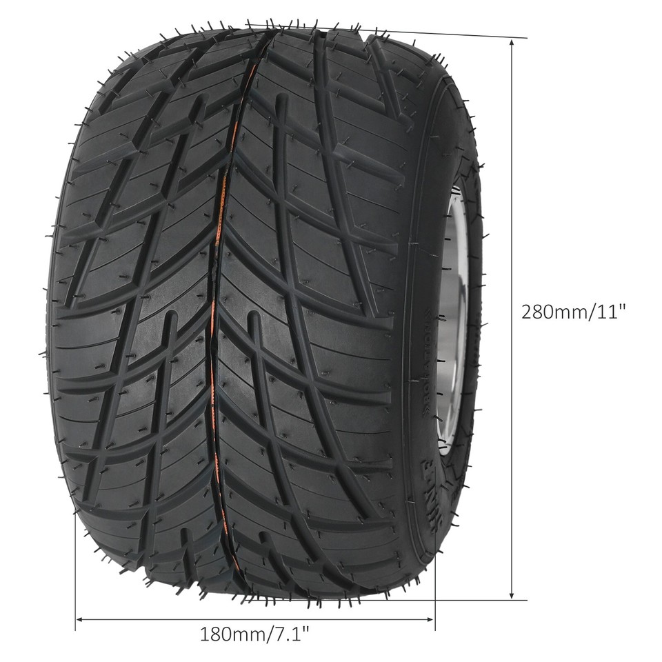 5" Go Kart Wheels Front Rear 10X4.50-5 11x7.10-5 Tires Rim Steering ...