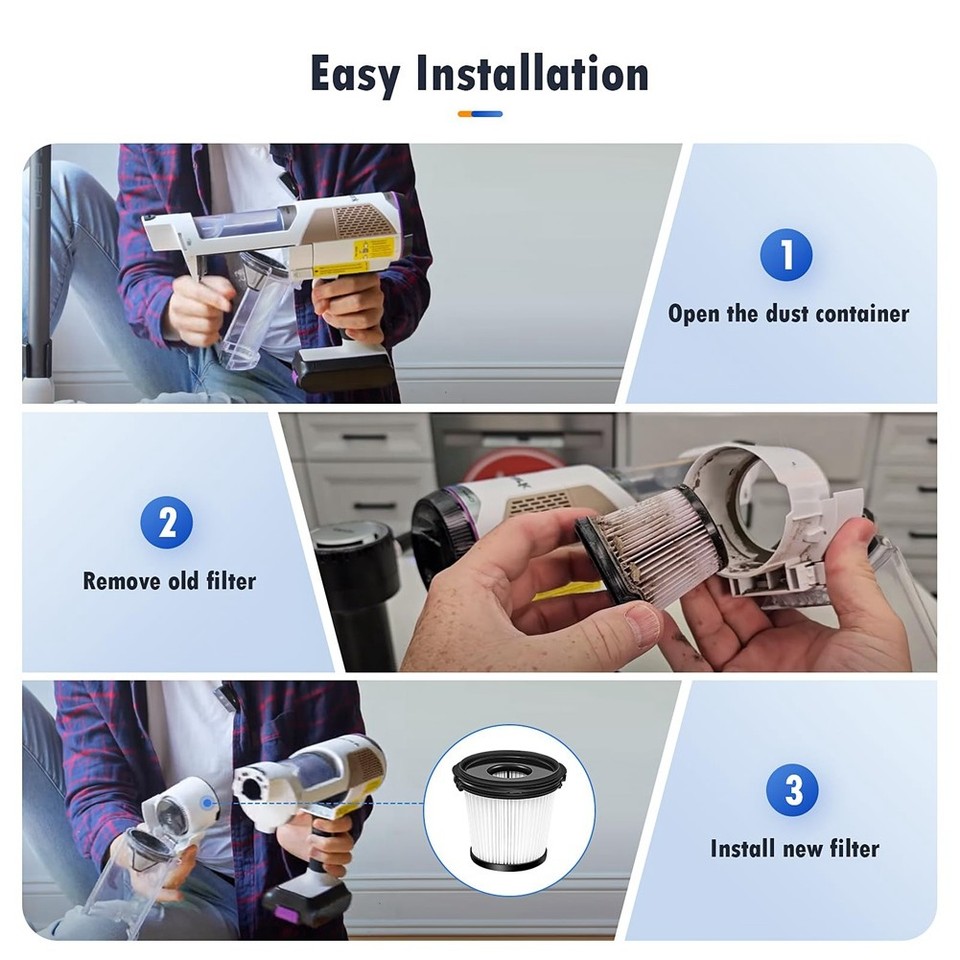 4 Packs HEPA Filters Replacement for IW3511 and IW1111 Detect Pro 7352 ...