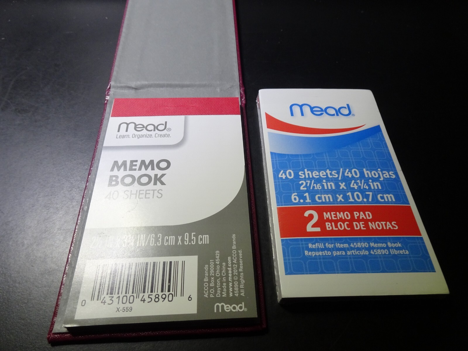 Mead Memo Book, Flip Top, 2 1/2" x 4 1/4" + 40 Sheets Memo Pads ...