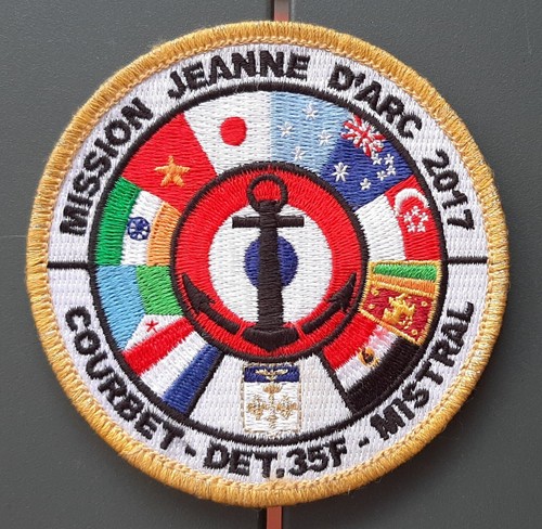 Patch Aéronavale Flottille 35F Courbet Mistral Jeanne d'Arc 2017 ...