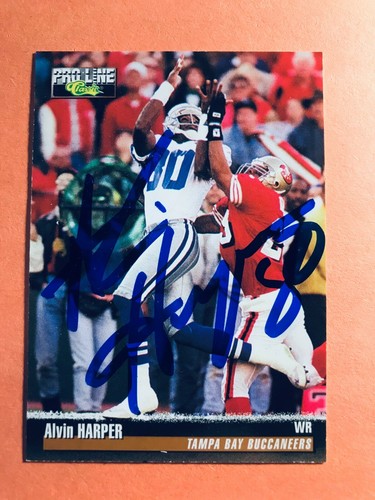 SIGNED ALVIN HARPER 1995 PRO LINE FOOTBALL CARD AUTOGRAPH BUCCANEERS | eBay