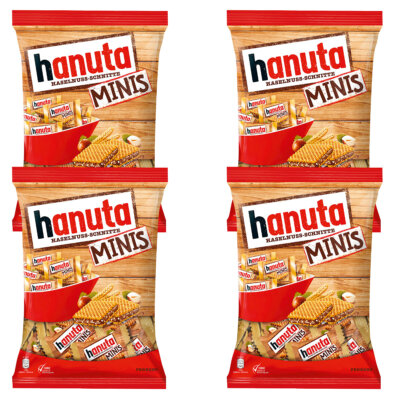 Hanuta Minis Individually Wrapped Mini Hazelnut Cuts 200g 4er Pack | eBay