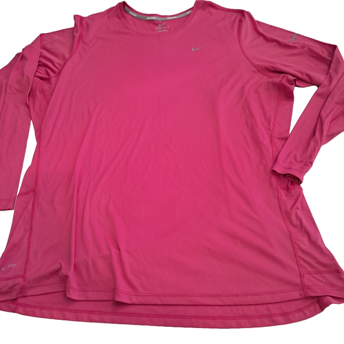 Nike Pink Dri-Fit Active Wear Long Sleeve Top 3X Running Athletic | eBay