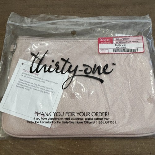 Thirty One Rubie Mini In Rose Blush Pink Distressed Pebble New In ...