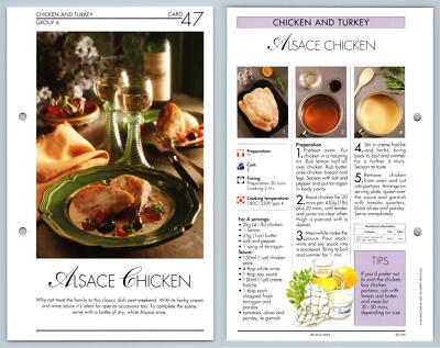 Alsace Chicken #47 Chicken - Simply Delicious 1992 IMP Ltd Recipe Card ...