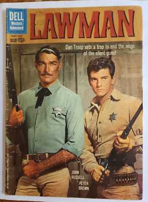 Lawman #4 1960- Dell Western Adventure Comic Photo Cover John Russell ...