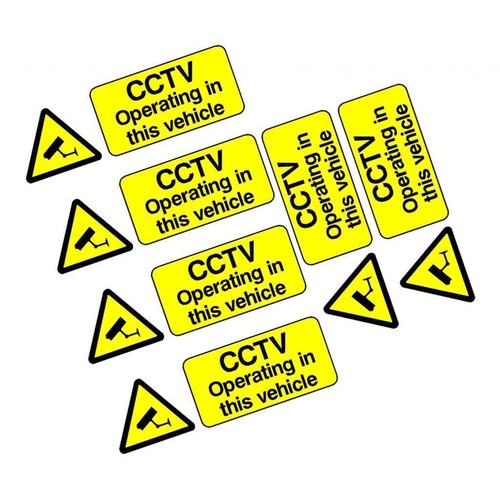 CCTV OPERATING IN THIS VEHICLE Sticker - CCTV Sign - Van,Lorry,Truck ...