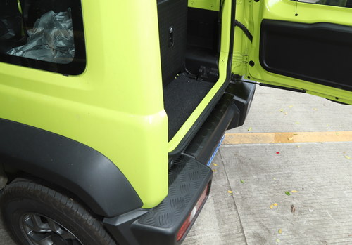 For 19-2022 Suzuki Jimny black alloy Rear Bumper Protector Sill Plate ...