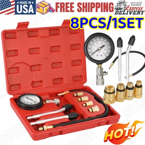 Engine Cylinder Compression Gauge Tester Kit Gas Engine Diagnostic ...