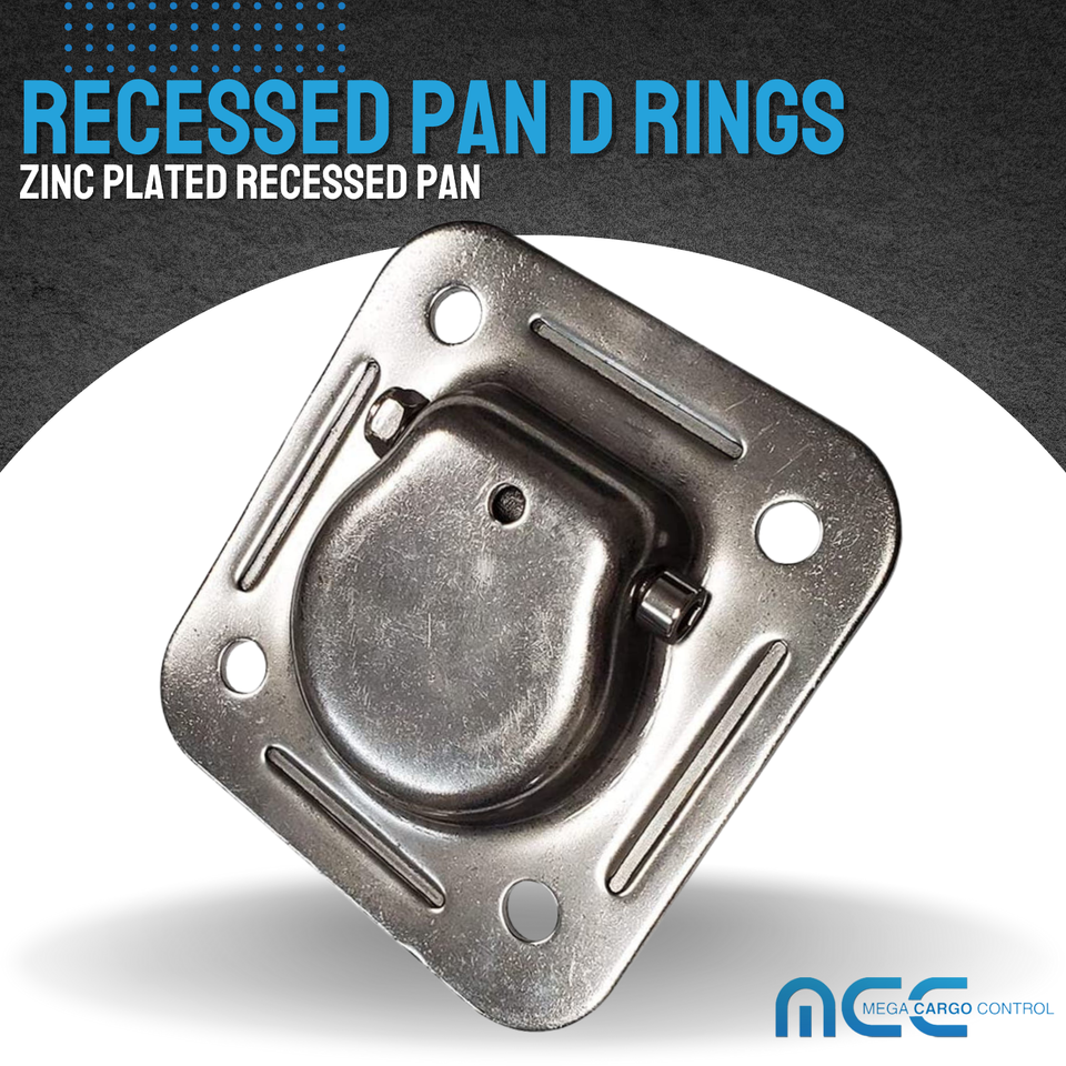 4 Pack Zinc Plated Recessed Floor D Ring Enclosed Trailer Flatbed Truck ...