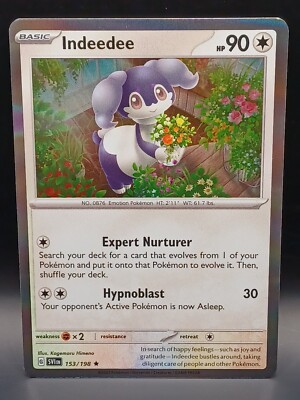 Holo Rare Indeedee - 153/198 Scarlet & Violet Base Set Pokemon TCG | eBay