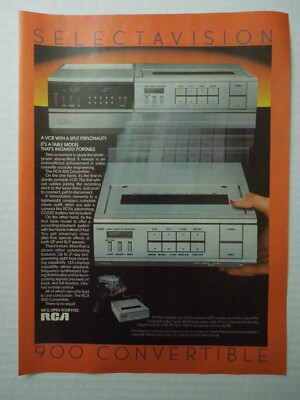 1983 RCA 900 Convertible Video Cassette Recorder Magazine Ad ...