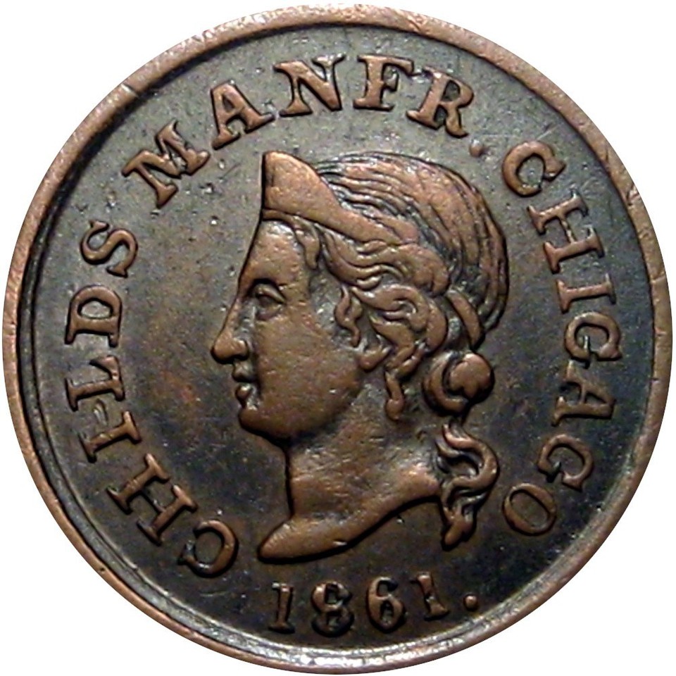 1861 Chicago Illinois Civil War Token W G Peck Grocer R7 | eBay