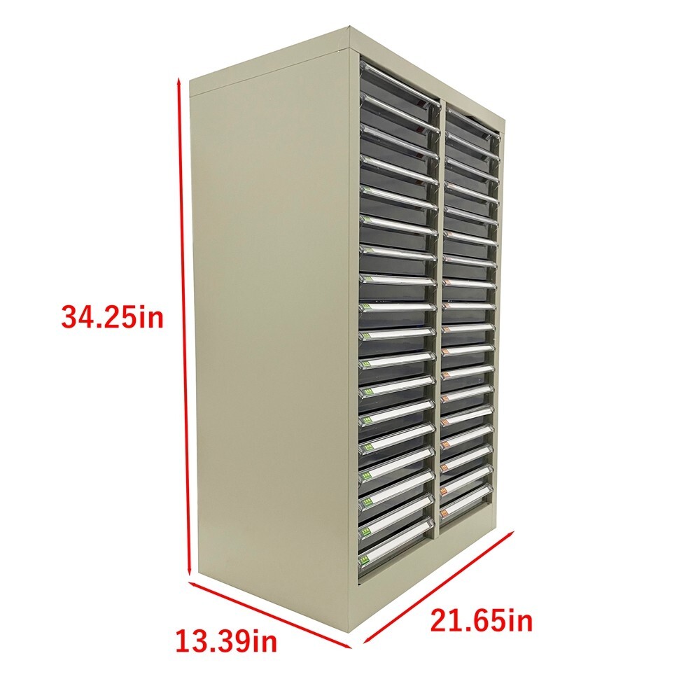 36 Drawer Filing Cabinet Hardware Parts Storage Bins Shelving Keys ...
