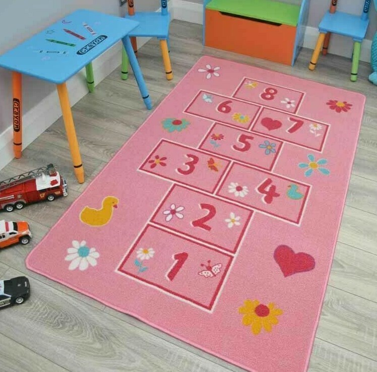 Kids Mat Rug Playroom Machine Washable Non Slip Safety Nursery Children ...