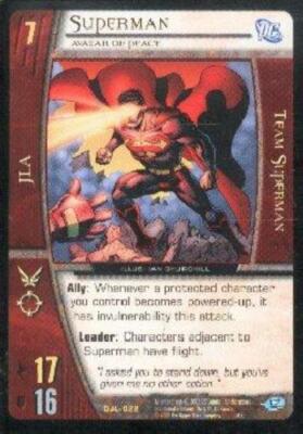 Vs System CCG DC Superman Avatar of Peace Rare Card | eBay