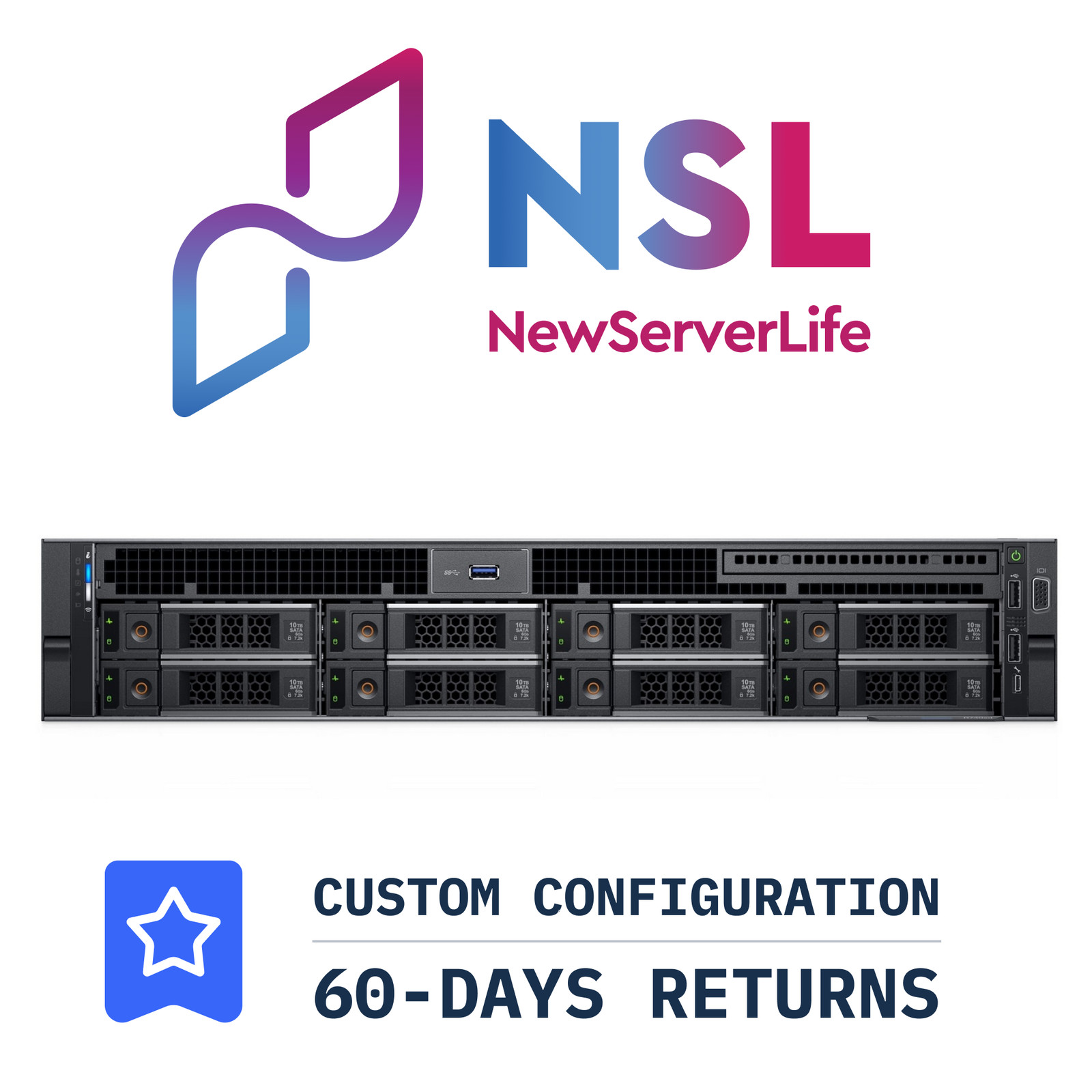 Lot of 3 | DELL R740 8LFF 2xGold 6152 2.1GHz =44C 256GB H730p 2x10Gb ...