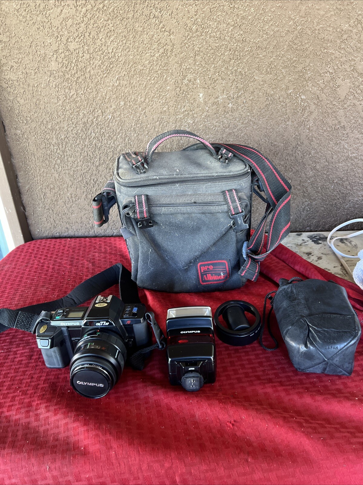 ~ Vintage Olympus OM77AF Camera + F280 Flash + Case ~ | eBay