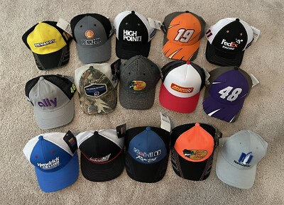 Lot of 15 NASCAR Hats - Various Teams And drivers - NEW W/ TAGS | eBay