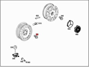 Genuine MERCEDES W447 V-CLASS W447 VITO Box Spherical collar bolt ...