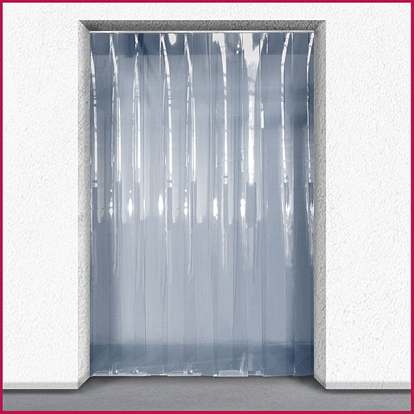 PVC Strip Curtain - Pedestrian / Butcher Door Kit - 1m (w) x 2m (d ...