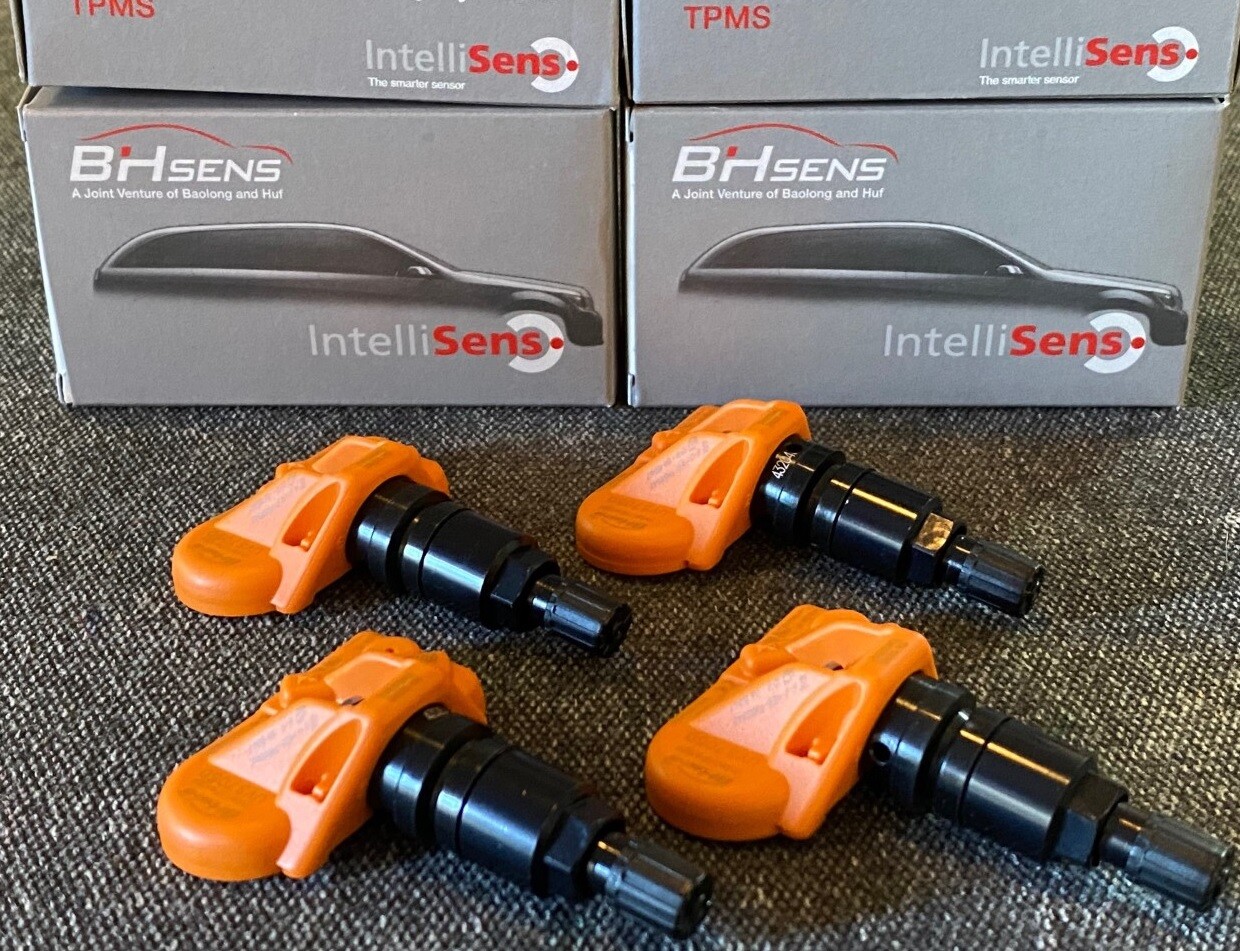 HUF Pre Programmed TPMS Sensors Black Valve Stems Set RDE008 BMW X3 ...