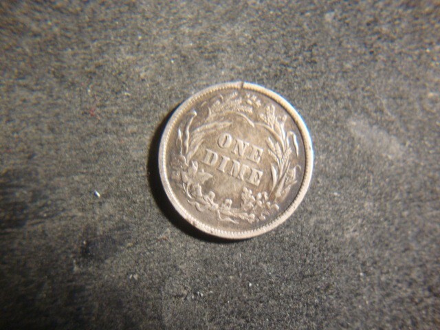 1895 VF XF Details Bold Full Date Barber Liberty Dime Obverse Scrape ...