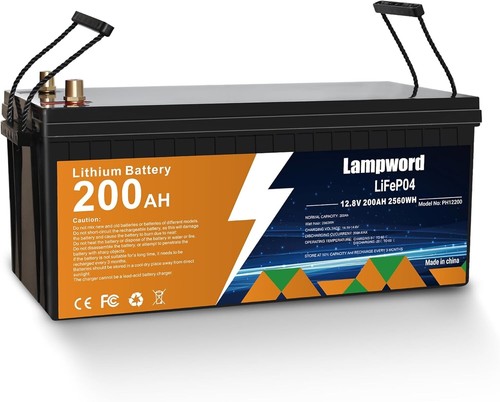 Lithium Battery 12V 200Ah LiFePO4 Battery 4000 Deep Cycle Rechargeable ...