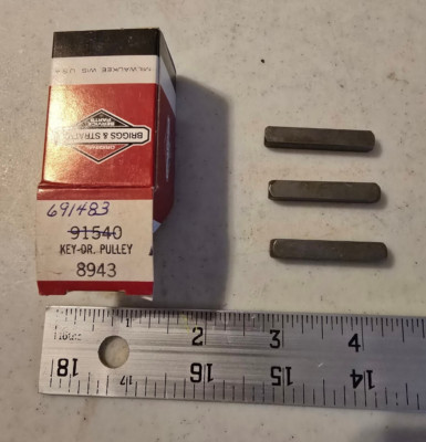 Briggs & Stratton ~ 91540 Drive Pulley Key 691483 ~ NOS ~Free Shipping ...