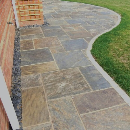 Universal Paving Rustic Copper Natural Slate Mixed Size Sawn Edges 15. ...