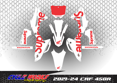 HONDA CRF450R CRF 450 2021 - 24 CRF 250 22-24 SEMI CUSTOM GRAPHICS KIT ...