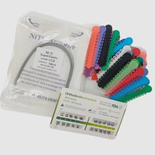 Dental Orthodontic Braces Kit 0.022 Roth Brackets NiTi Arch Wire ...