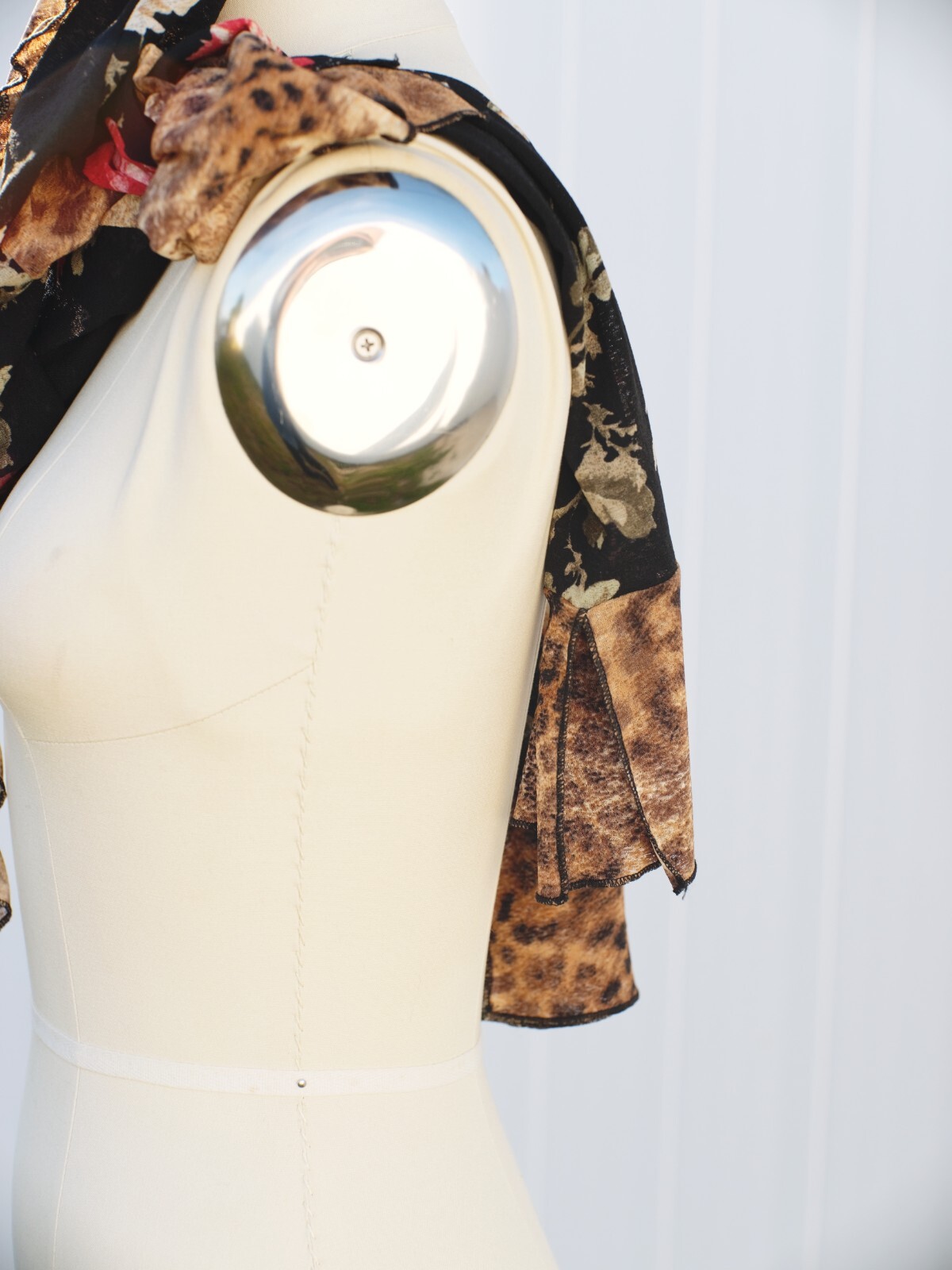 rectangle blanc PARIS Size S Poets Blouse Animal Flower Boho Chic Y2K ...