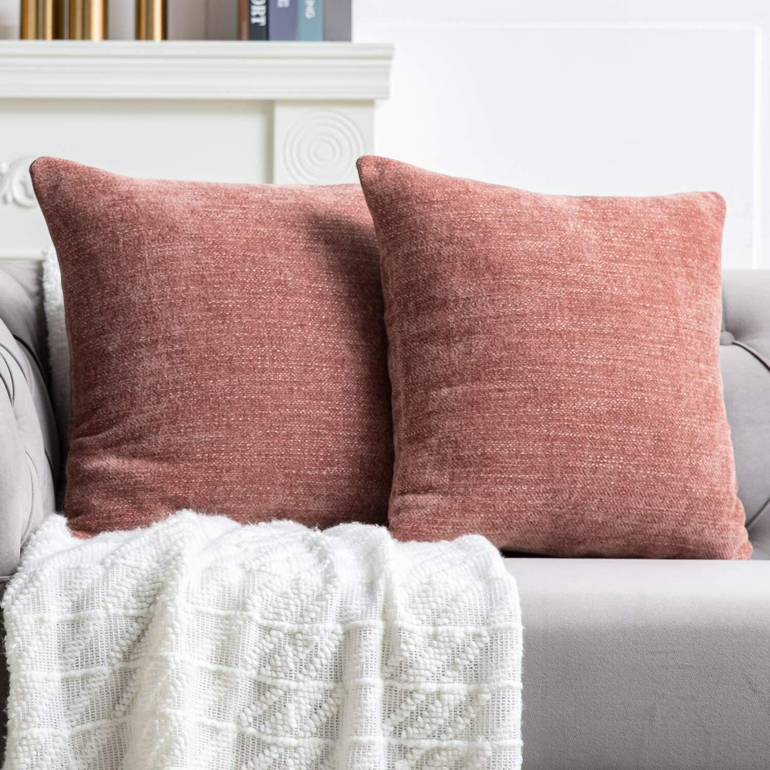 Anickal Jam Pillow Covers 18x18 Inch Set of 2 Farmhouse Rustic ...